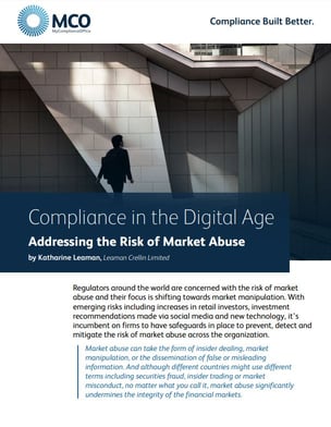 MyComplianceOffice | Solutions | Market Abuse Regulation